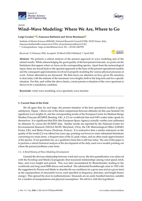 Pdf Wind Wave Modeling Where We Are Where To Go