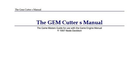 the gem cutter s guide rpg item rpggeek