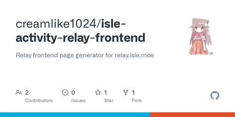 Github Creamlike1024isle Activity Relay Frontend Relay Frontend