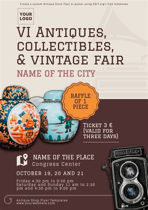 Editable Antique Store Flyer Templates