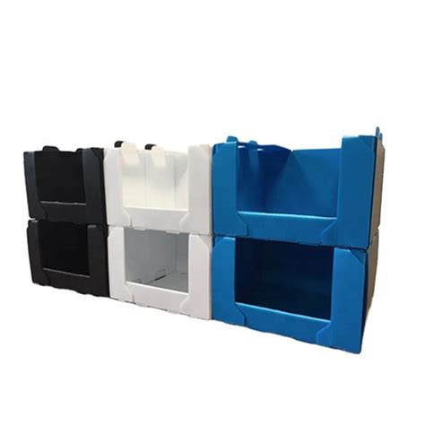 Stackable Polypropylene Corrugated Plastic Storage Bins For Warehouse