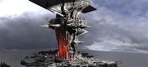 Dark Scepter Ship Tower City 3d Model Cgtrader