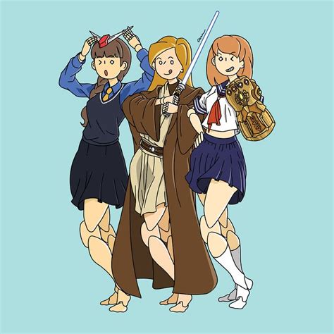 Girlpla By Kim Robot 캐리커처 그림