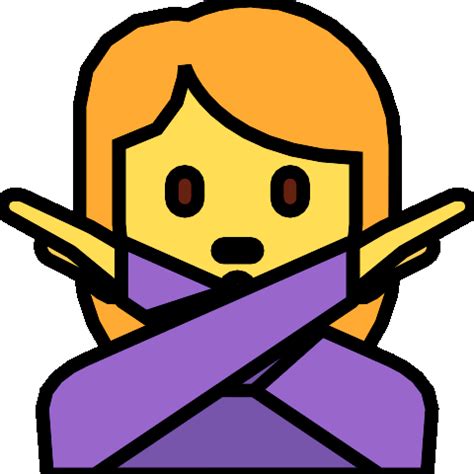 🙅‍♀” Meaning Woman Gesturing No No Emoji Emojiall