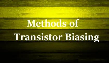 Transistor Biasing Formulas Inst Tools