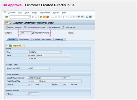Customer Master Webflow Promenta Documentation