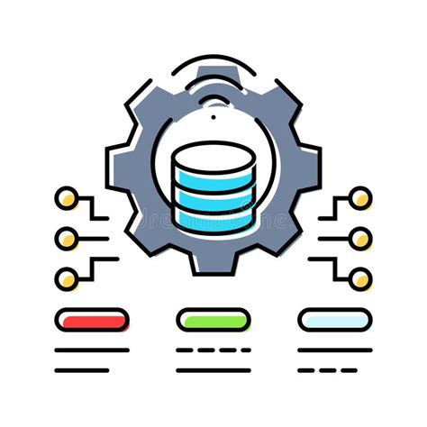 System Integration Business Process Color Icon Vector Illustration