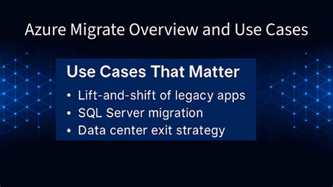 Azure Migrate Overview And Use Cases