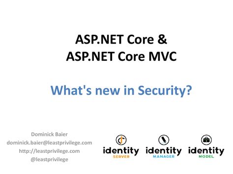 asp core security overview speaker deck