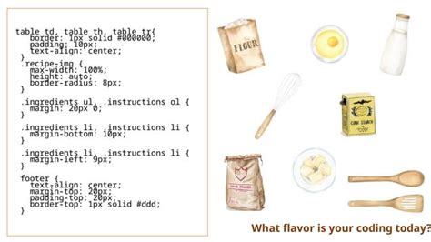 Cookbook Pptx Html And Css Presentation PPT