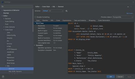인텔리제이 Sql 코드 스타일 Mambo