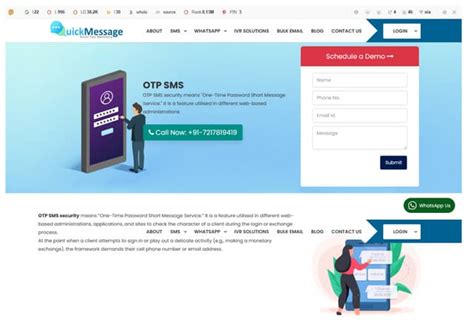 Otp Sms Service Provider With Real Time Delivery And High Reliability Ppt