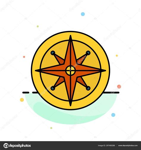Compass Location Navigation Navigator Position Abstract Flat — Stock Vector © Flatart 267480286