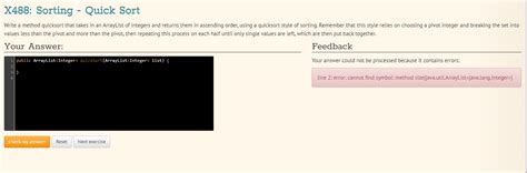 Solved X Sorting Quick Sort Write A Method Quicksort Chegg