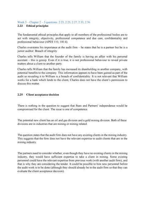 Week 3 Tutorial Solutions Week 3 Chapter 2 5 Questions 2 2 2