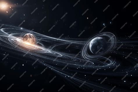 Premium Photo When Two Celestial Bodies Exert Gravitational Influence