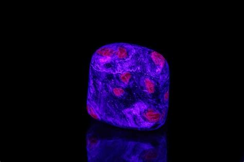 Premium Photo Macro Mineral Stone Ruby Under Ultraviolet Light On A