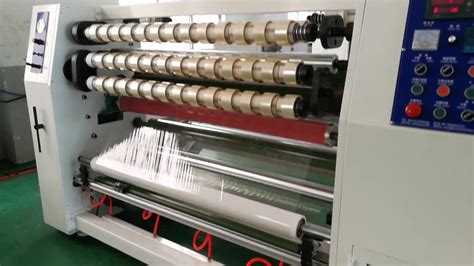 Xmy008 Bopp Jumbo Roll To Small Roll Slitting Machine Youtube