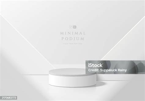 공 구슬 삼각형 배경이 있는 3d 라운드 흰색 연단 배경 미니멀리스트 디자인의 추상적인 기하학적 구성 스튜디오 디스플레이 쇼룸 제품 받침대 패션 무대 쇼케이스 모형 장면