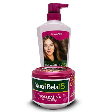 Shampoo Nutribela Biokeratina 400ml Tratamiento 300ml Superboom