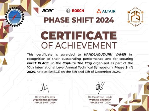 Capturetheflag Ctf Cybersecurity Achievement Bmsce Phaseshift2024