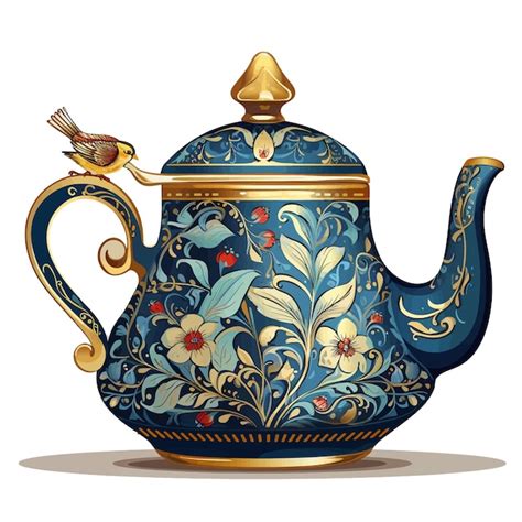 Dessin à La Main Dune Théière Et Dune Tasse Attrayants Et Luxueux