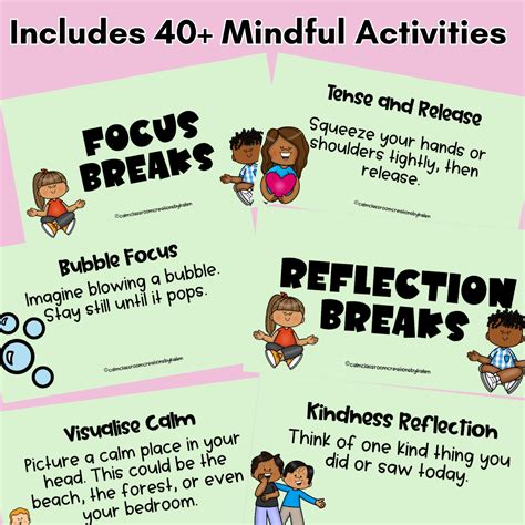 Mindful Brain Break Slides 40 Ready To Go Activities For The Calm C