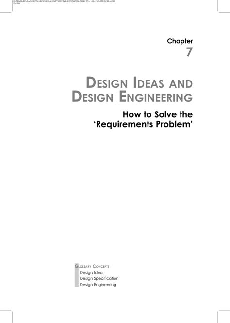 Pdf Chapter 7 Design Ideas And Design Engineering