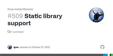 Static Library Support Issue Linux Nvme Libnvme Github
