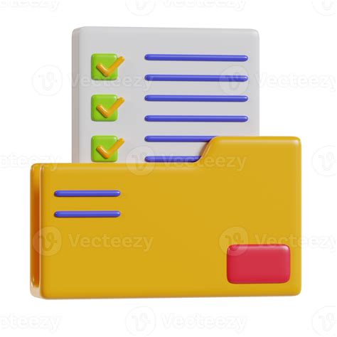 A Colorful Folder With A Checklist Symbolizing Organization And Task
