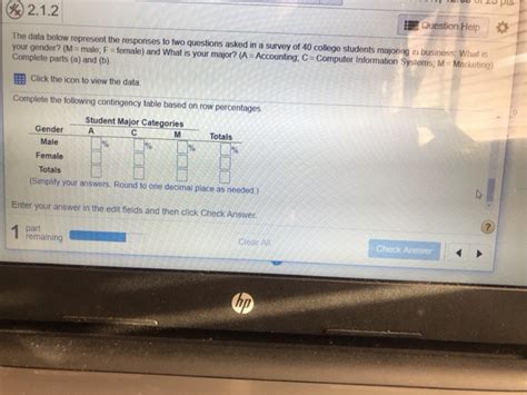 Solved Question Help The Data Below Represent The Chegg