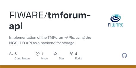 Github Fiwaretmforum Api Implementation Of The Tmforum Apis Using
