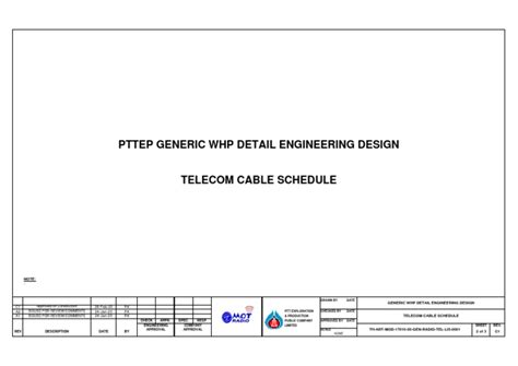 Whp Telecom Cable Schedule Design Pdf