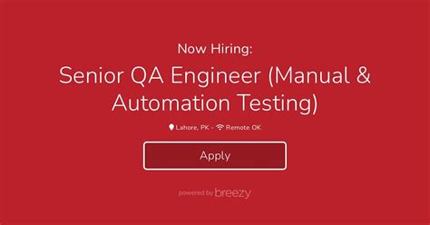 Senior Qa Engineer Manual And Automation Testing At Strategic Systems