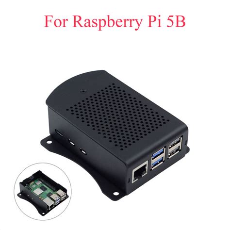 เคสอะลูมินัมอัลลอยเคส Raspberry Pi กล่องนิรภัยระบายความร้อนด้วยพัดลมคูลเลอร์แอคทีฟ Raspberry Pi