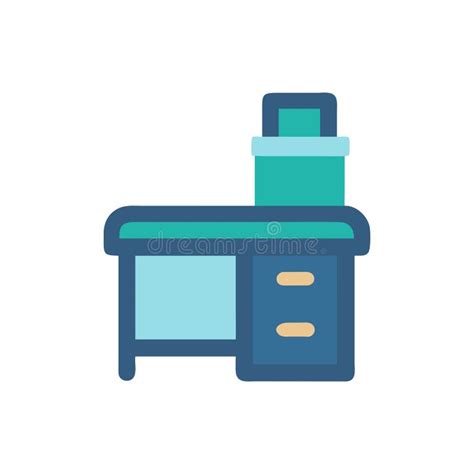 Stylish Desk Container Symbol Stock Illustration Illustration Of