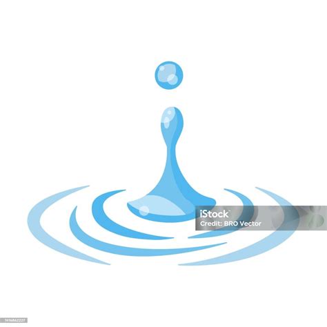 물 스플래시 플랫 아이콘입니다 젖은 표면의 벡터 일러스트레이션입니다 창의적인 디자인을 위한 물 기호 요소 0명에 대한 스톡 벡터 아트 및 기타 이미지 Istock