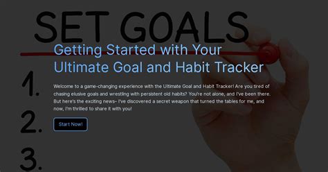 Getting Started With Your Ultimate Goal And Habit Tracker