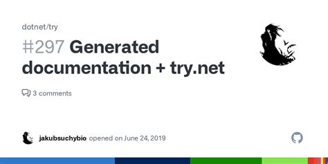 Generated Documentation · Issue 297 · Dotnettry · Github