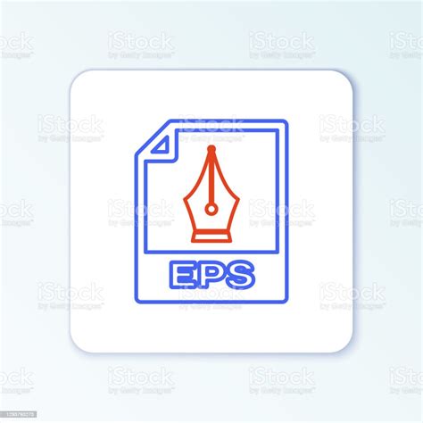 라인 Eps 파일 문서입니다 흰색 배경에서 격리된 Eps 단추 아이콘을 다운로드합니다 Eps 파일 기호입니다 다채로운 개요 개념