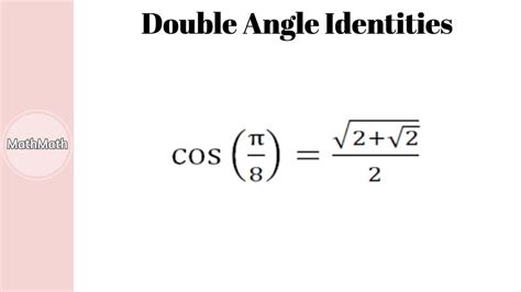 Trigonometry How To Double Angle Identities Beginner Part 2 Youtube