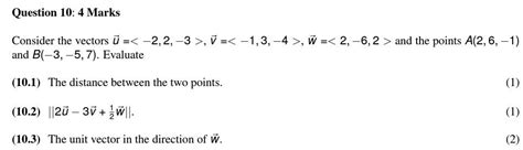 Solved Consider The Vectors Chegg