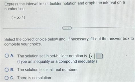 Solved Express The Interval In Set Builder Notation And Chegg