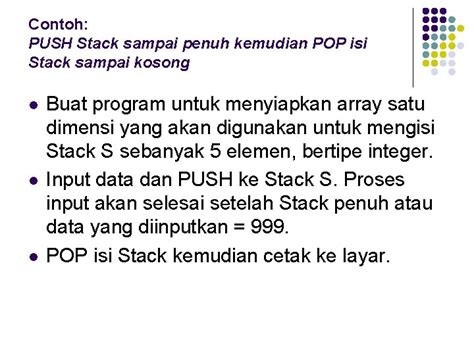 STACK Yohana Nugraheni Pengertian STACK L L STACK