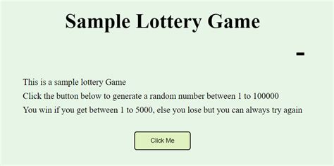 github sugamb js lottery sample lottery with random number made