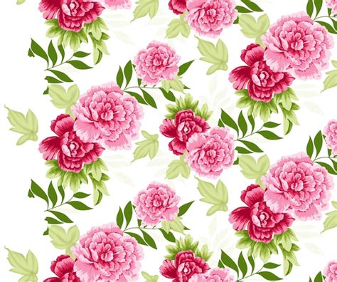 Premium Vector Spring Flowers Repeat Pattern Design Vector Illustration Print