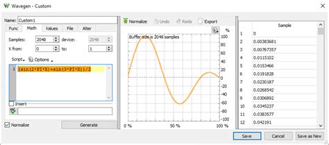 How To Multiply A Custom Modulation Waveform With A Carrier Signal In Wavegen Script WaveForms