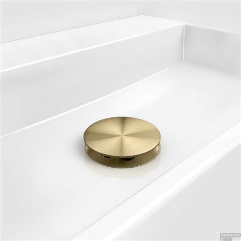 Afvoerplug Niet Afsluitbaar Clou Goud Geborsteld Goud Pvd