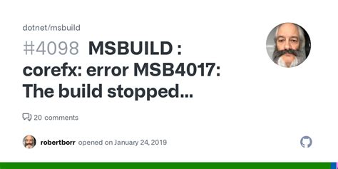 msbuild corefx error msb4017 the build stopped unexpectedly because
