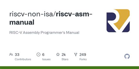 riscv asm manual src preamble adoc at main · riscv non isa riscv asm